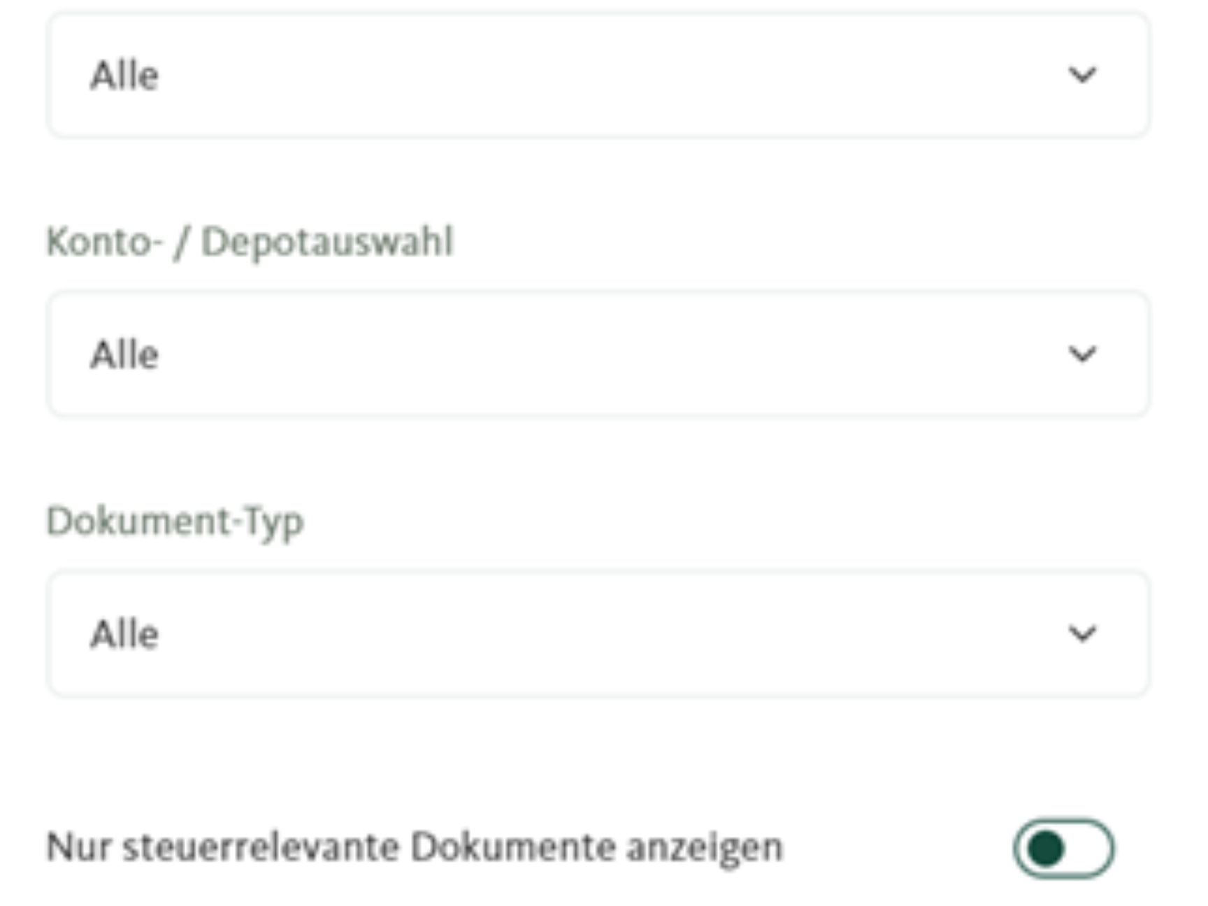 Wie suche oder filtere ich meine Bankdokumente? - Migros Bank