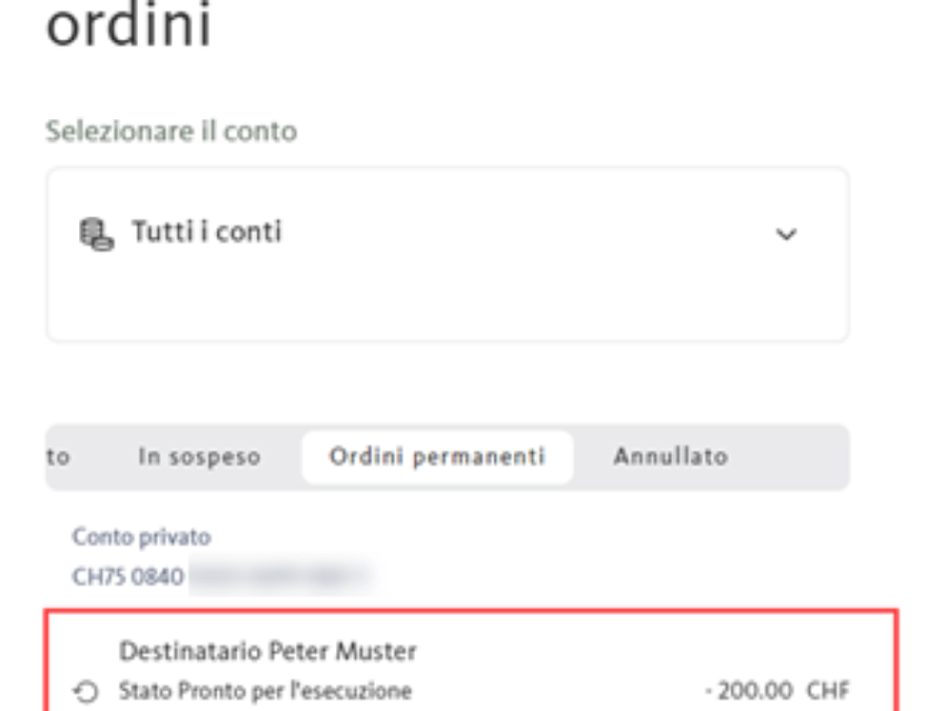 Come si elabora un ordine permanente? - Banca Migros