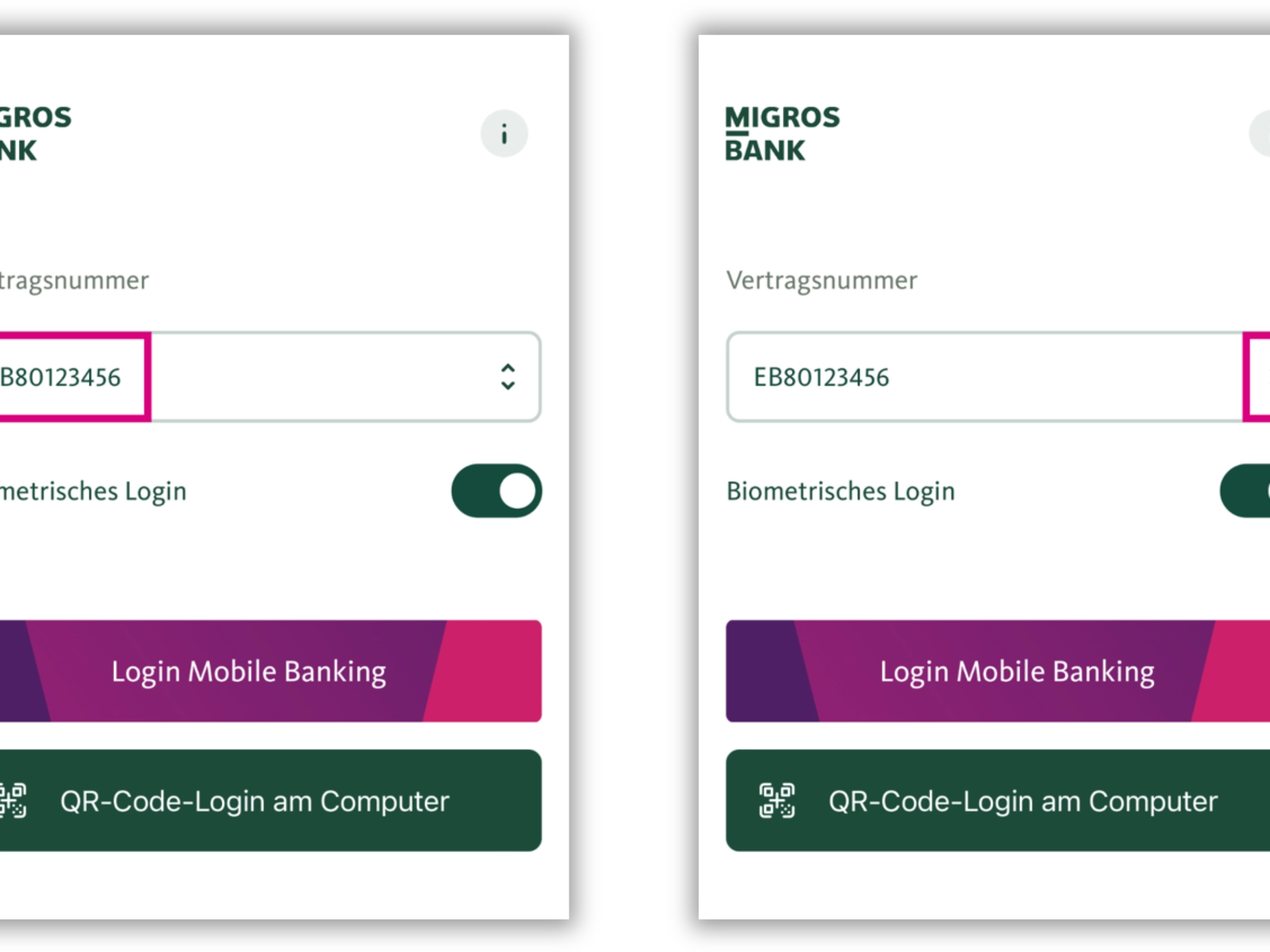 Wo finde ich meine Vertragsnummer? - Migros Bank