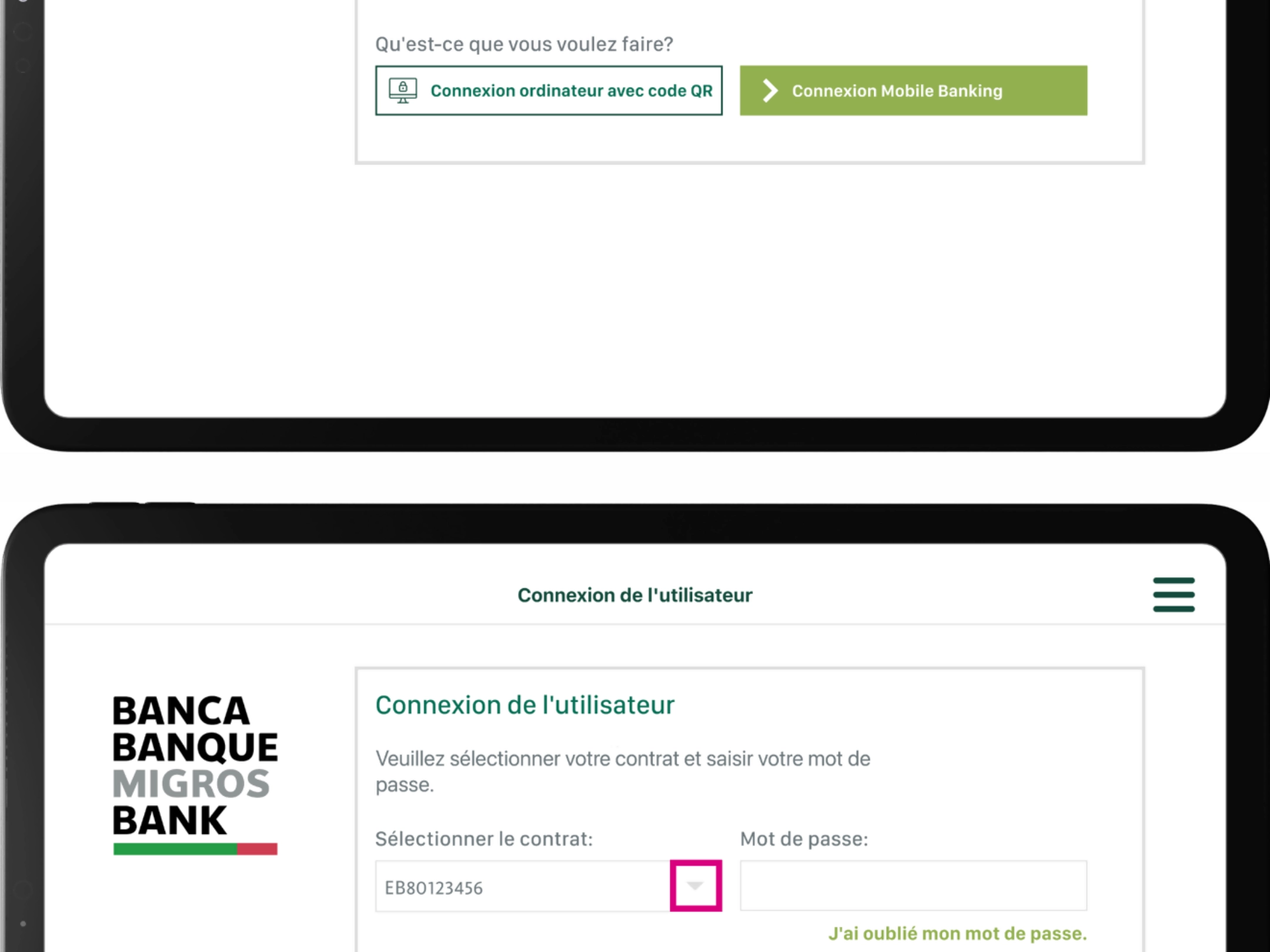 Où trouver mon numéro de contrat? - Banque Migros