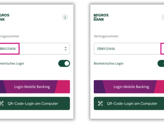 Wo finde ich meine Vertragsnummer? - Migros Bank
