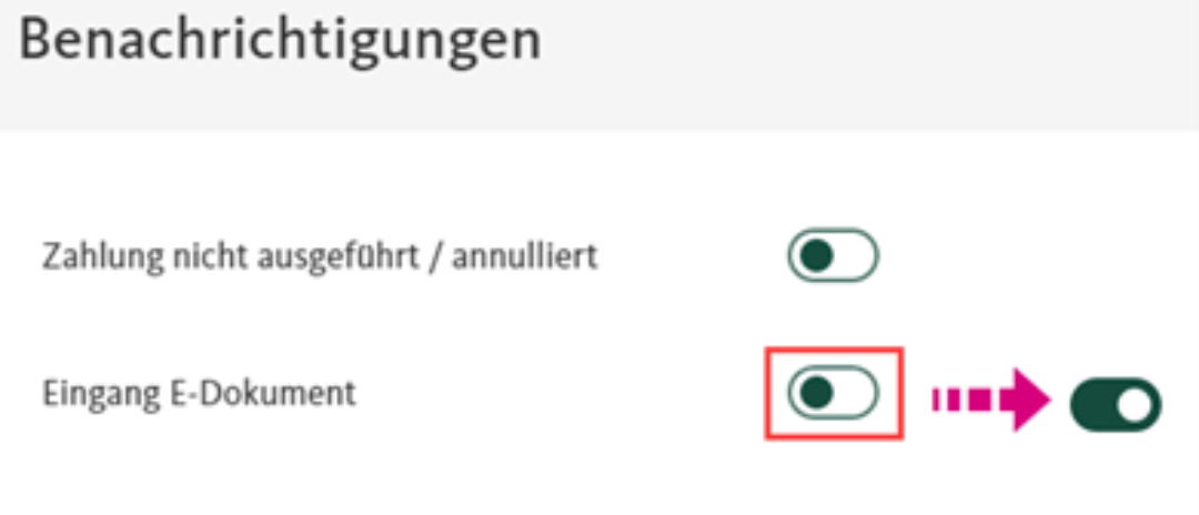 Wie aktiviere ich Benachrichtigungen für E-Dokumente? - Migros Bank