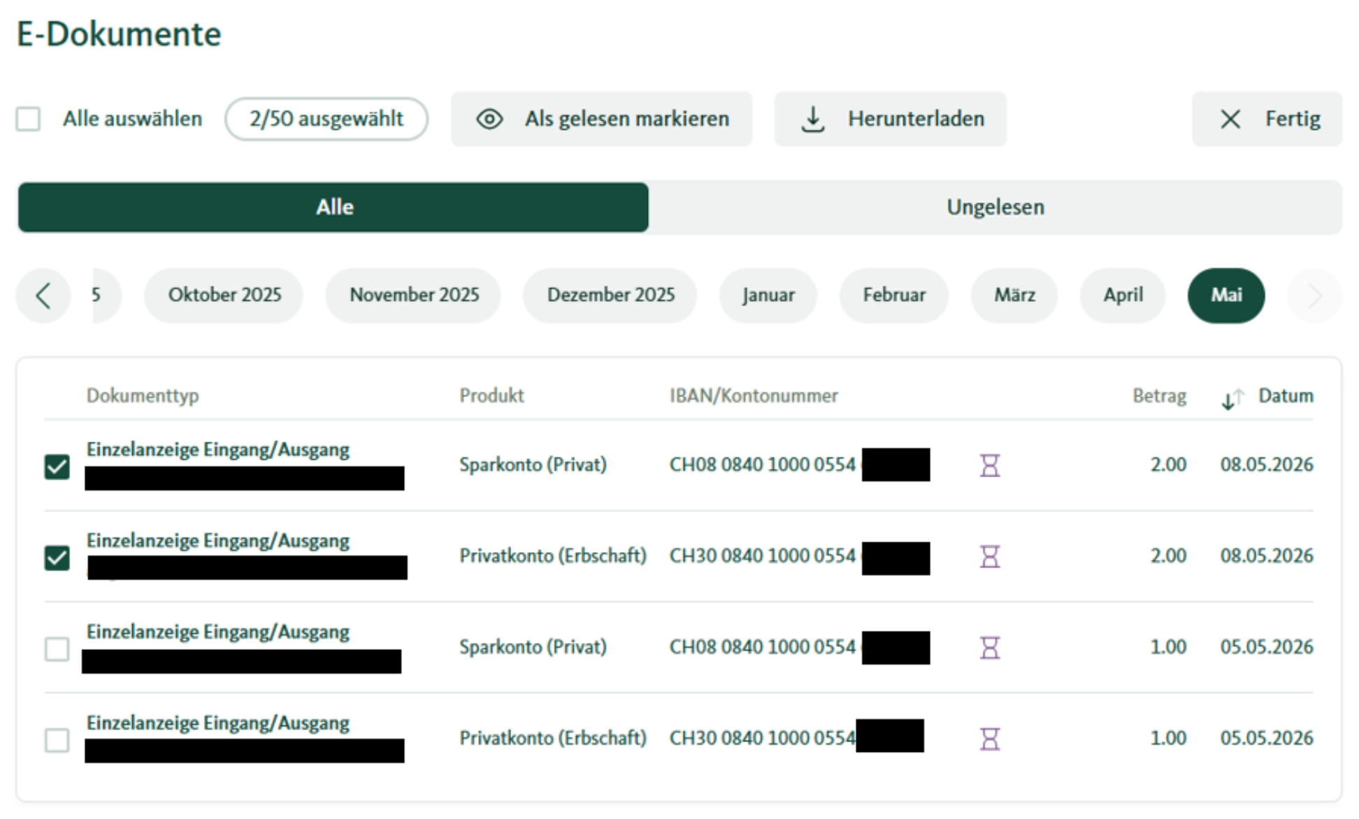 Wie lade ich meine Bankdokumente aus dem E-Banking herunter? - Migros Bank