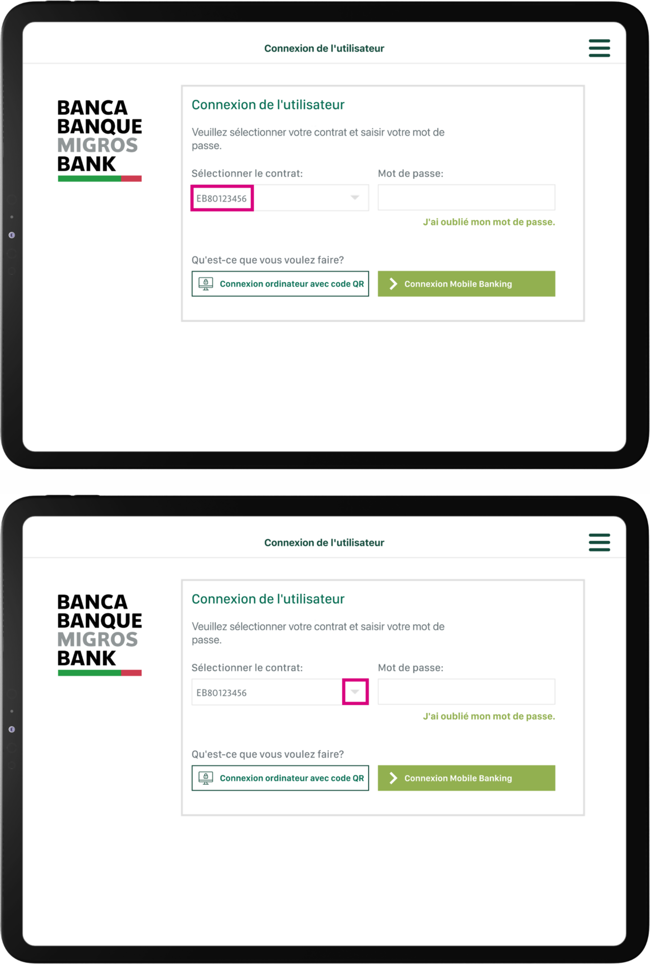 Où trouver mon numéro de contrat? - Banque Migros