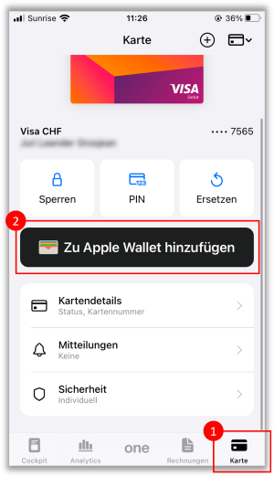 Wie aktiviere ich mobiles Zahlen? - Migros Bank