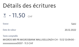 Que sont les «écritures provisoires» dans l’e-banking? - Banque Migros